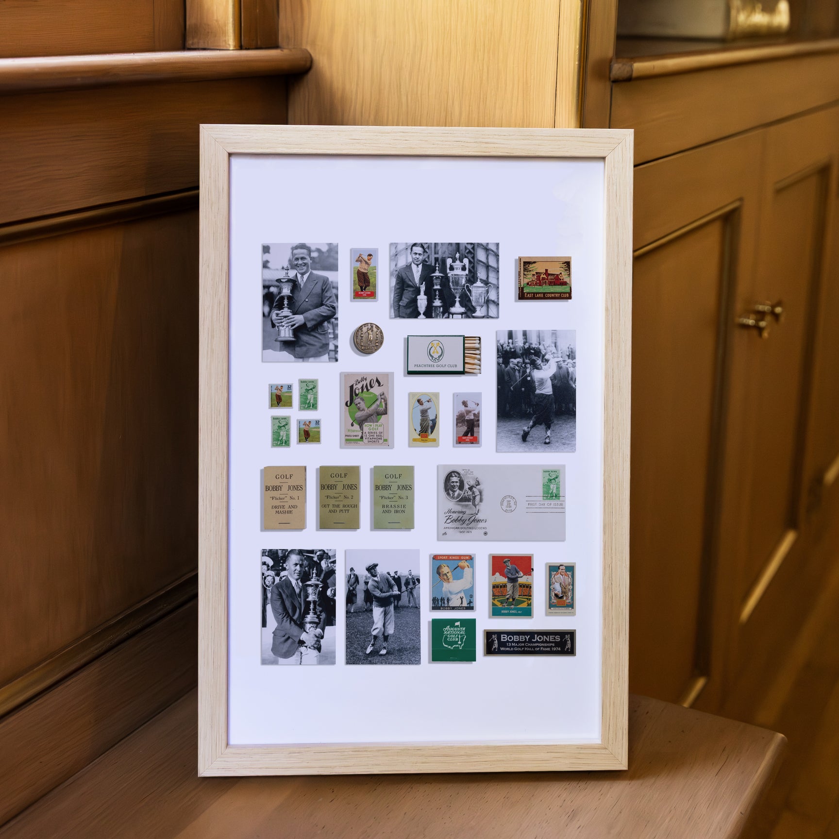 Bobby Jones Golf Collage - Framed Large Prints - Golf Gift - Match ...
