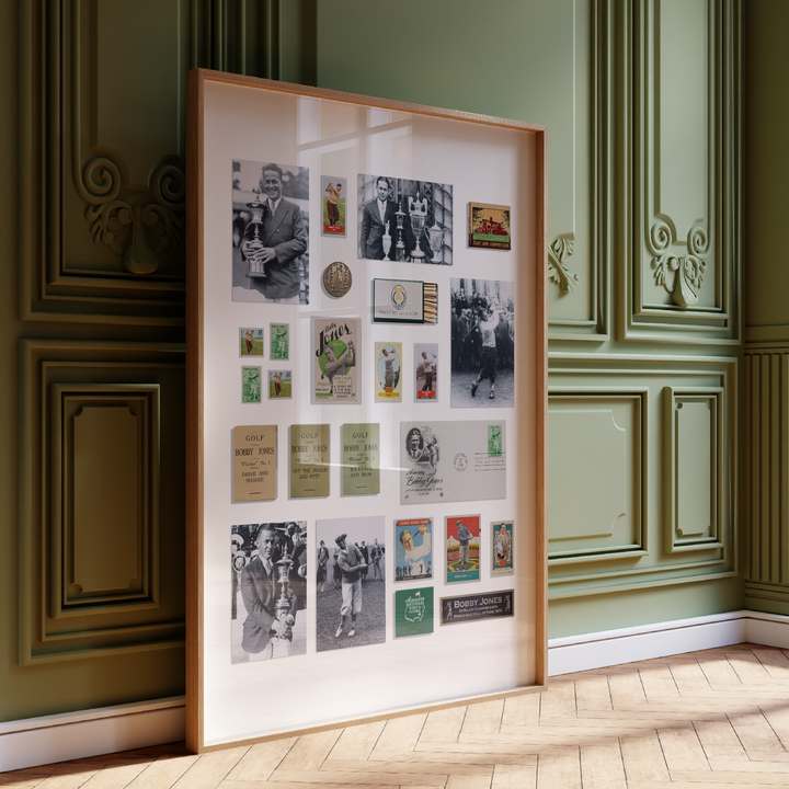 Bobby Jones Golf Collage - Framed Large Prints - Golf Gift - Match ...