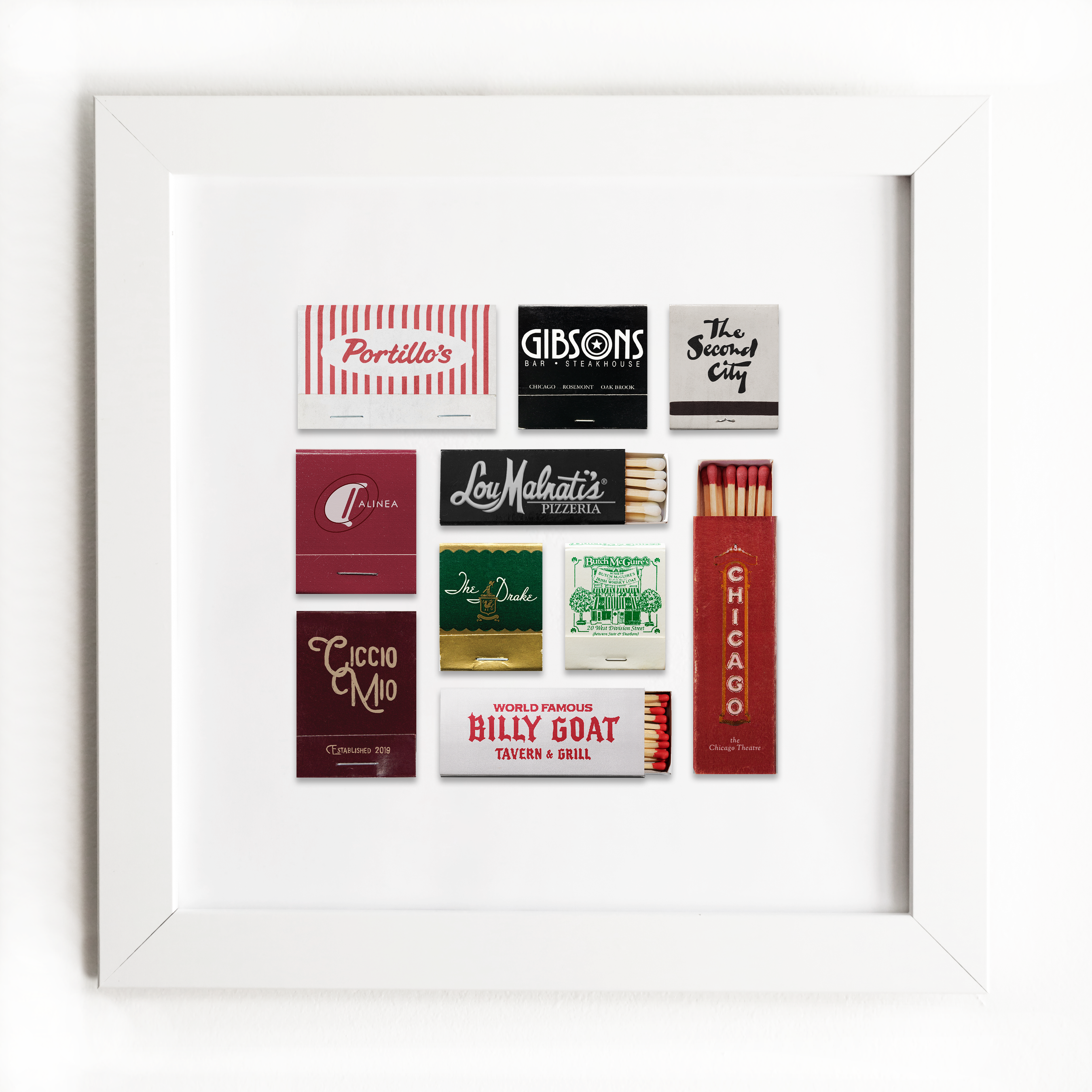 Chicago Collage - Framed Print Matchbook Art - Match South – Match ...
