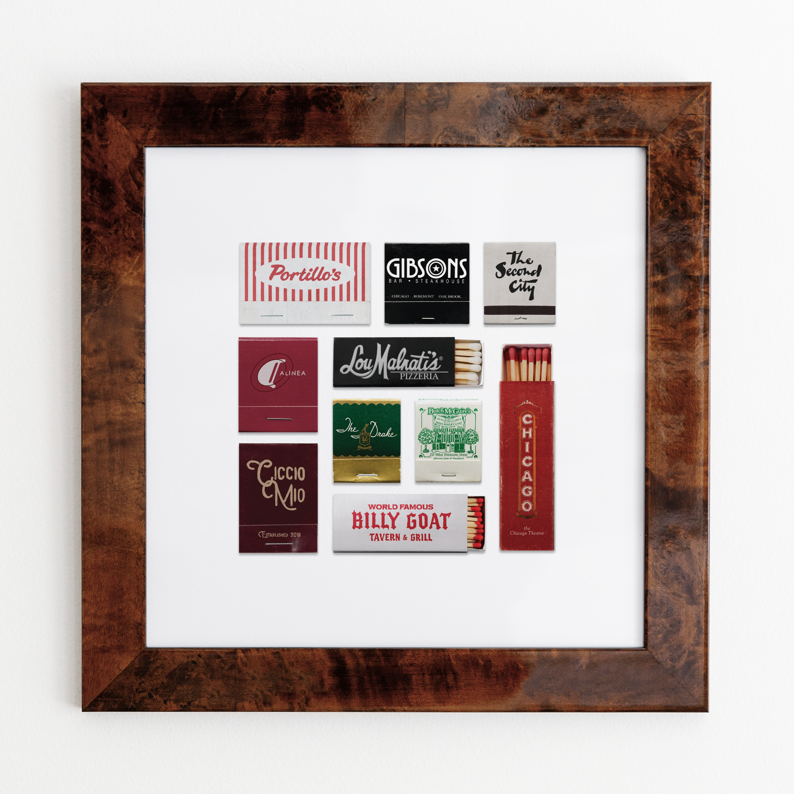 Chicago Collage - Framed Print Matchbook Art - Match South – Match ...