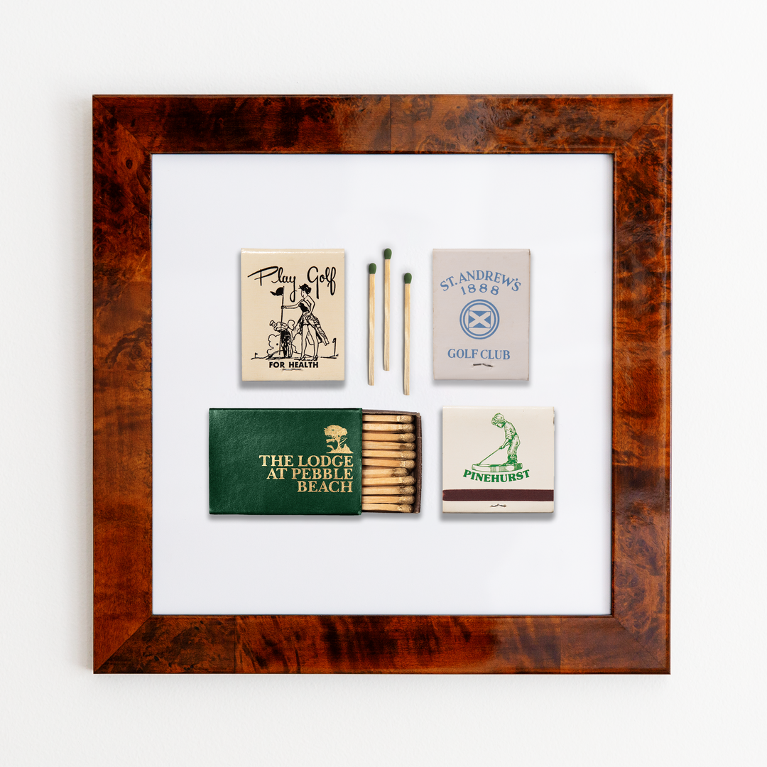 Golf Collage - Framed Print Matchbook - Golf Gift - Match South – Match ...