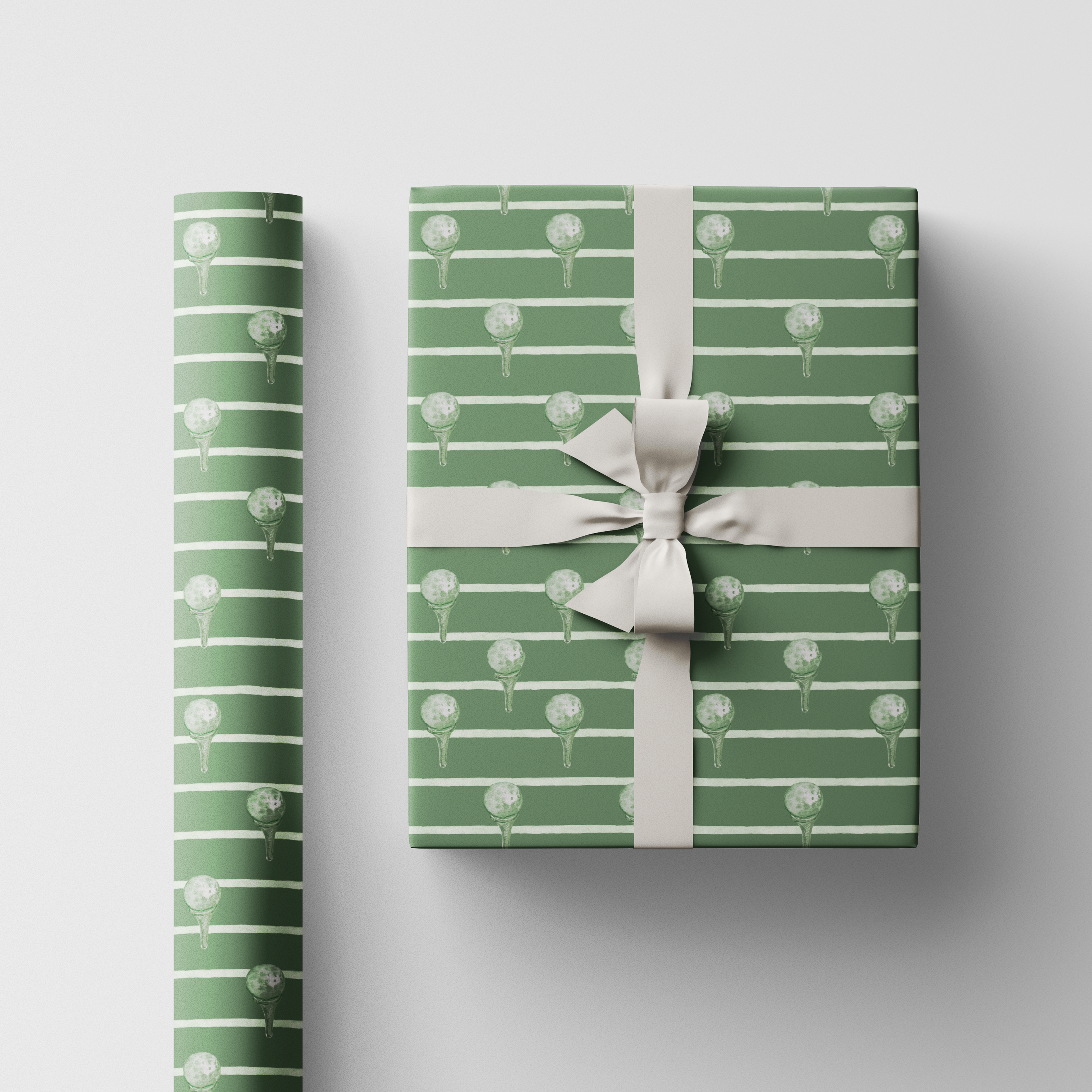 Golf Wrapping Paper - Hand-Painted Watercolor Designs - Match South ...