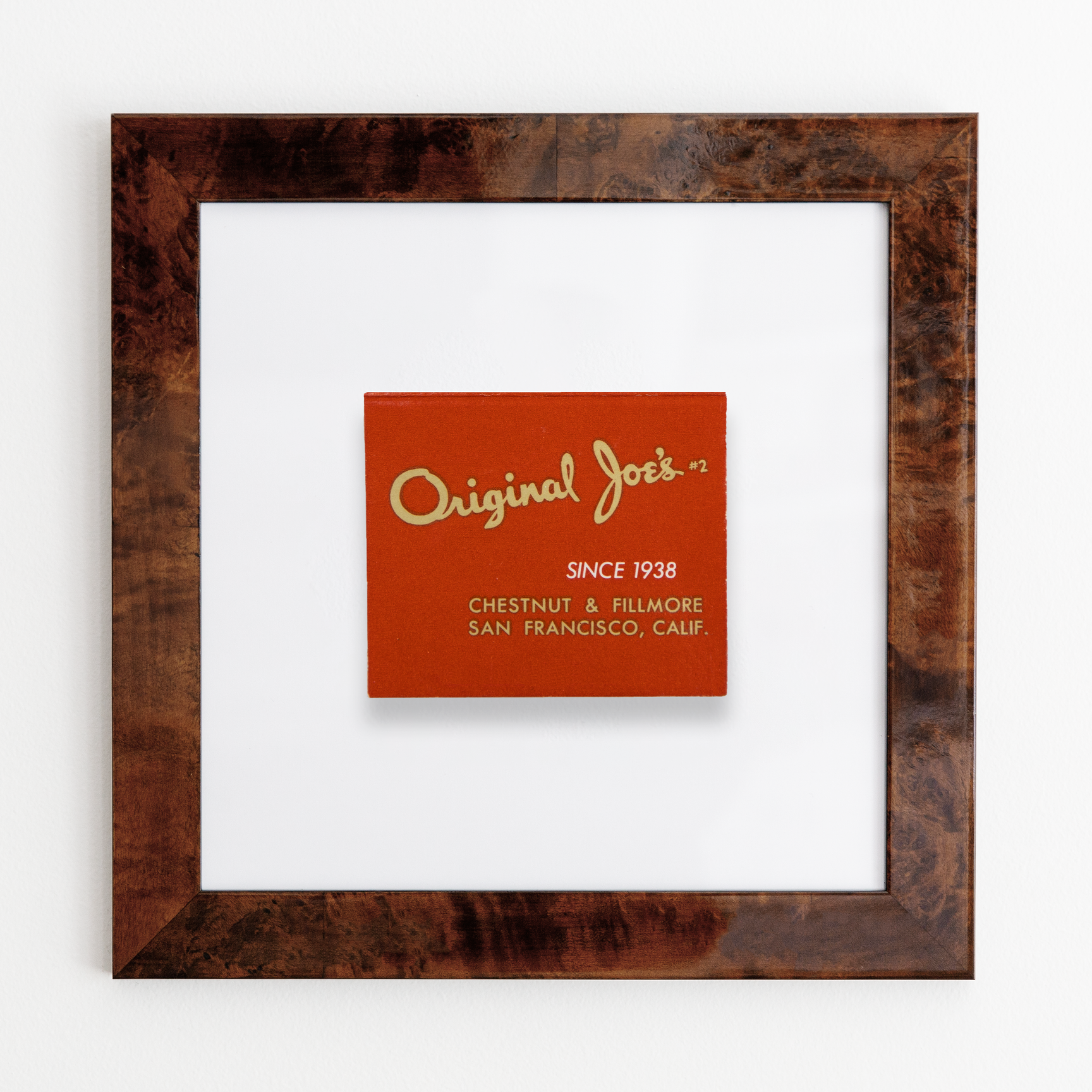 Original Joe's - Framed Print Matchbook - Gift - Match South – Match ...