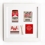 Build Your Own Matchbook Collage - Framed Print Matchbook - Gift ...