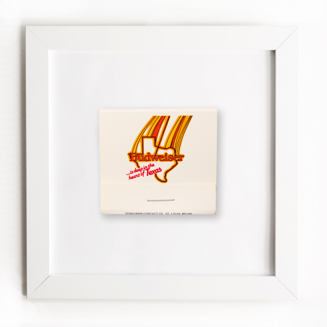 Budweiser Texas - Framed Print Matchbook - Gift - Match South – Match ...